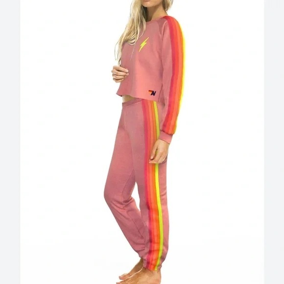 Aviator Nation | Pants & Jumpsuits | Aviator Nationbolt Cropped ...